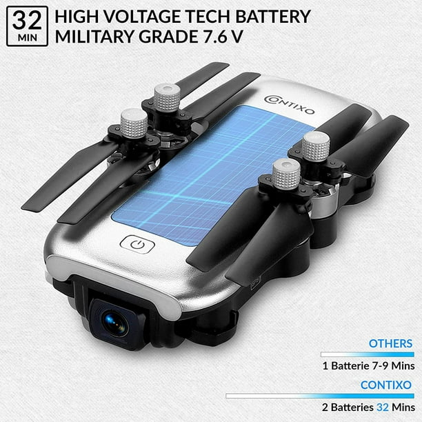 Open Box Contixo F30 Drone for Kids Adults Wi Fi 4K UHD Camera and GPS FPV Quadcopter for Beginners Foldable Mini Drone Brushless Motor Follow