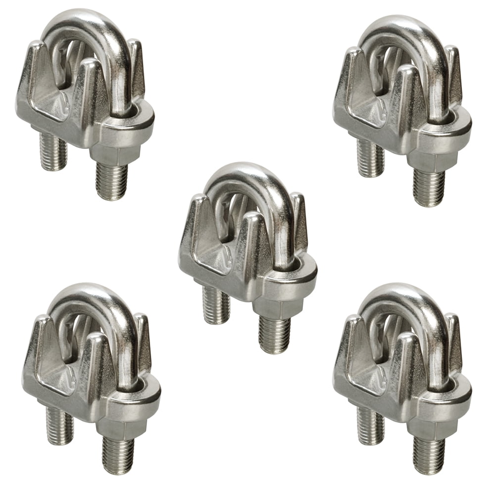 Buy 5 Pc 1/8'' Marine Stainless Steel 316 Heavy Duty Wire Rope Clips ...