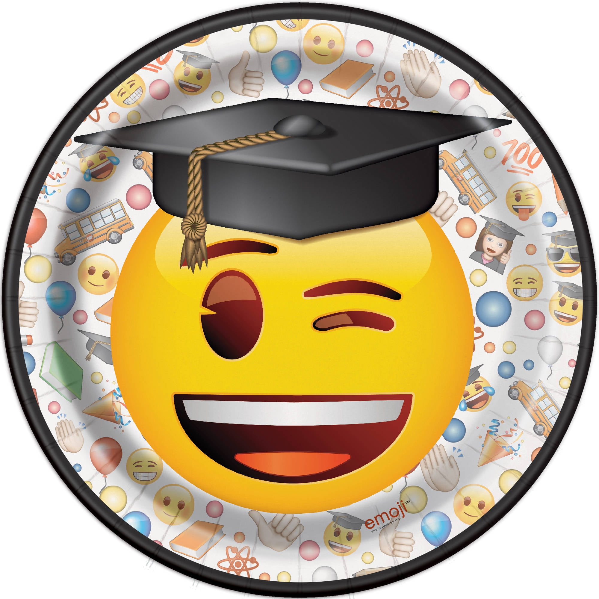 Emoji Graduation Paper Plates, 7 in, 8ct - Walmart.com