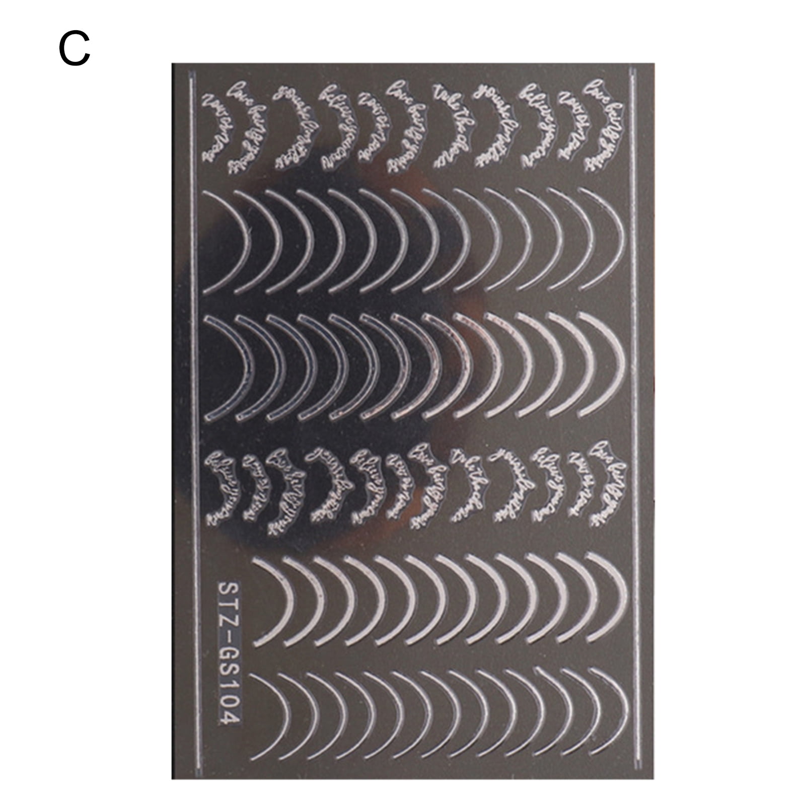 Opolski Nail Strip Half Moon Shape 3D Effect Ultra Thin Rose Gold ...