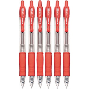 Pilot G6 Retractable Gel Ink Pen, Refillable, Red Ink, .7mm - Walmart.com