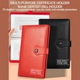Bank Deposit Organizer Folder with Magnetic Closure, Leather Check ...
