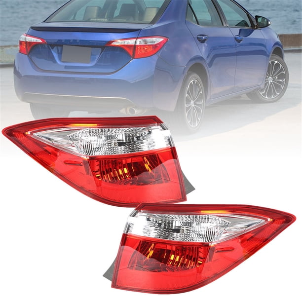 LABLT Outer Tail Lights Left+Right For 2014-2016 Toyota Corolla Red ...