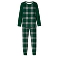 Christmas Pajamas Sets Womens Plaid Color Block Pullover Top Jogger ...