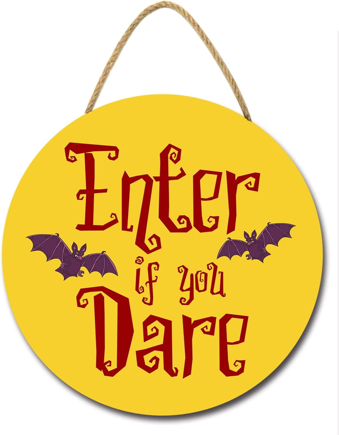 Eveokoki 12" Enter If You Dare Halloween Decoration Halloween Sign for ...