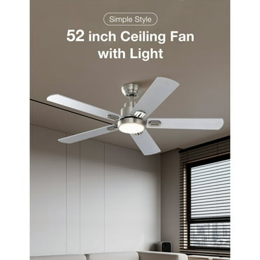 DWVO 52in Tropical Ceiling Fan with Light, Remote Control, 5 Palm Leaf ...