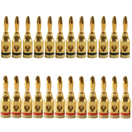 Redempat 1 Set Banana Plugs Gold Plated Sturdy Speaker Wire Connector ...