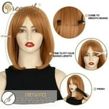 Creamily 12" Short Blonde Bob Wigs for Women Straight Short Wigs with ...