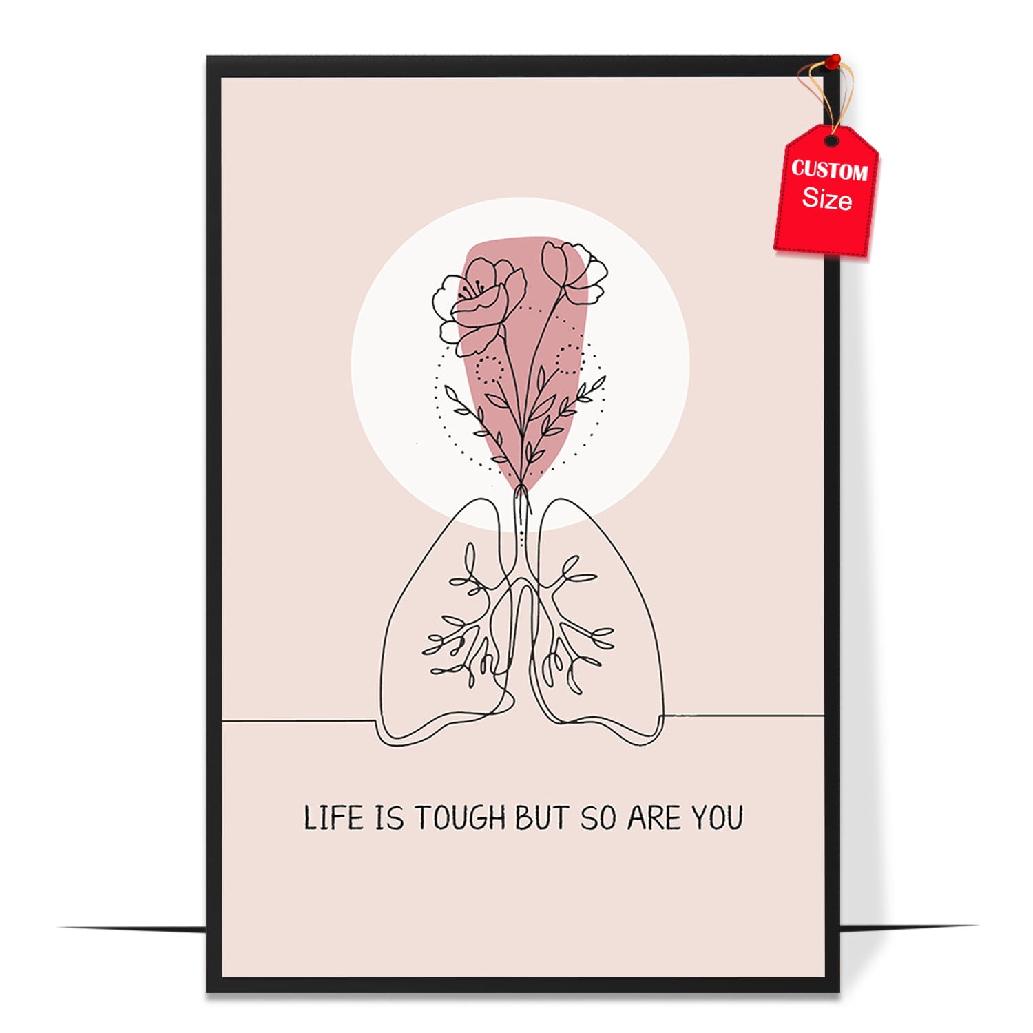 LOLUIS Life Is Tough But So Are You Poster, Mental Health Poster ...