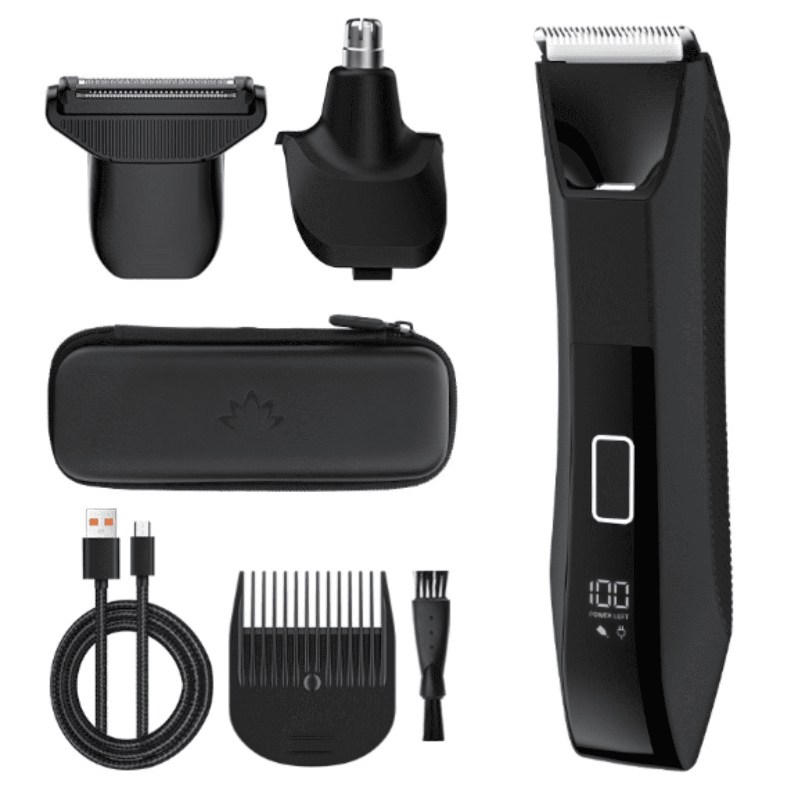 Men's 3-in-1 Electric Grooming Kit with Detachable Blades - Black IPX6 ...