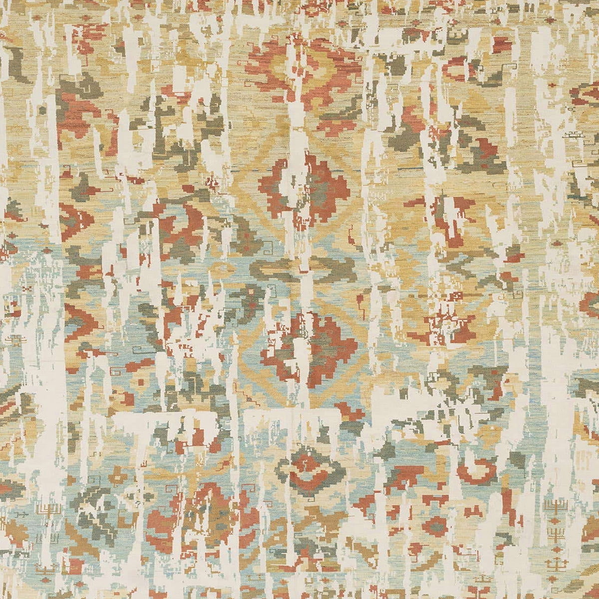 Ahgly Company Indoor Square Abstract Metallic Gold Oriental Area Rugs ...
