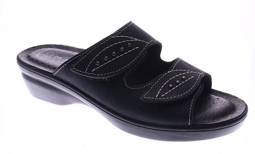 Flexus Women's Aterie Slide Black Sandals 36 M EU 5.5-6 M - Walmart.com