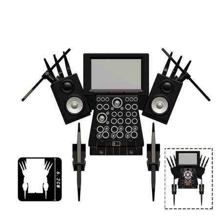 KDL825 Skibidi Toilet Man UFO Building Blocks Titan TVman Cameraman ...