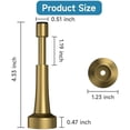 2PCS Spring Door Stoppers for Wall - 4.33 Inch Door Stop for Bottom of ...