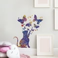 Wallpaper Wall Decals,Starry Sky Cat Butterfly Children's Room Wall Sticker,Home Decoration ...