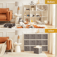 Norcho Foldable Fabric Storage Cubes with Handles, Decorative Closet ...