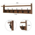 ArtBeek 29” Coat Rack Wall Mount Shelf with Hooks Coat Rack with 6 ...
