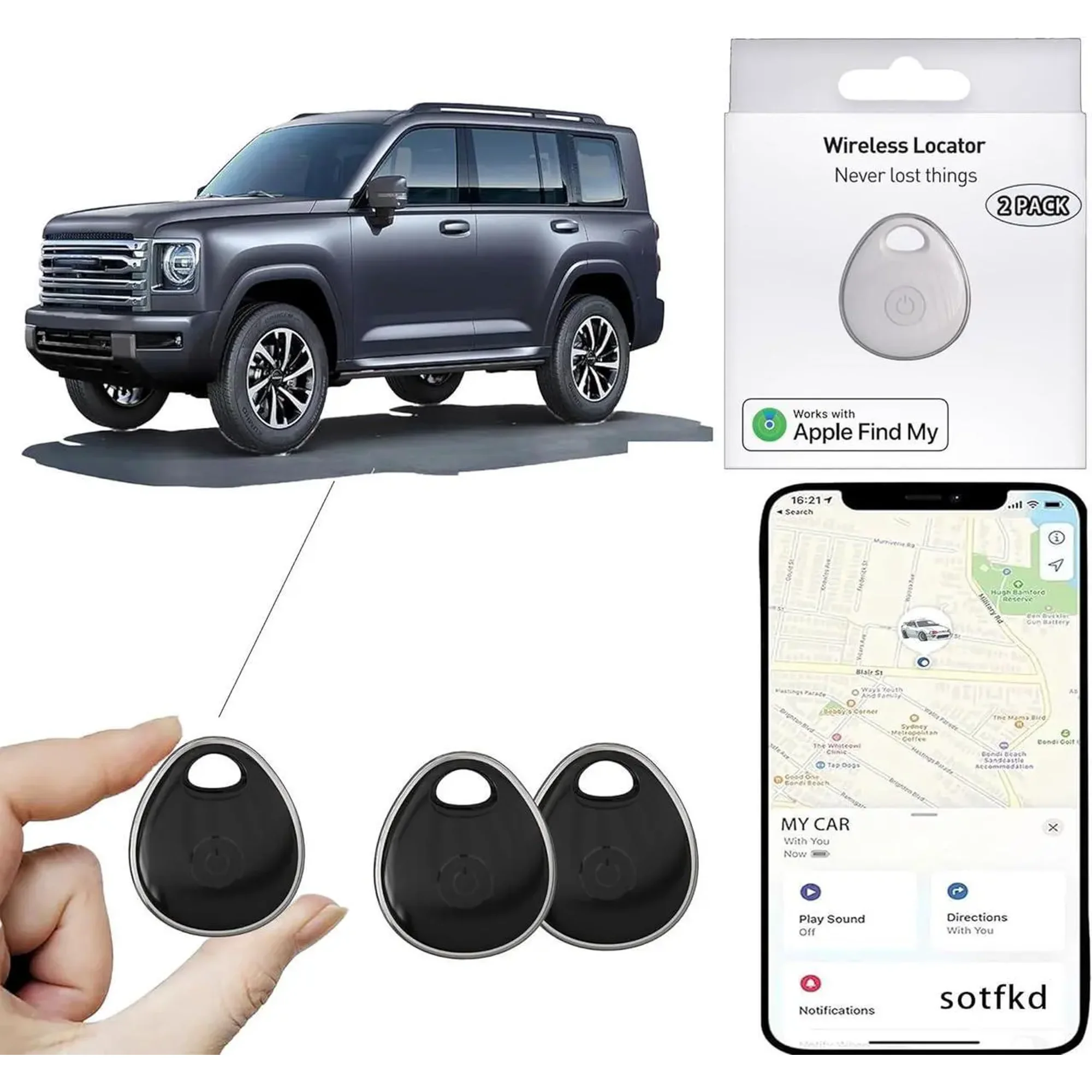 Click here for Bonaever 2 Pack Gps Tracker For Vehicles - Tracker... prices