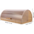 Bread Box with Transparent Roll-top Acrylic Lid Space-saving Farmhouse ...