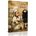 Canvas Wall Art Chef Canvas Art Print Wine Bottles Grapes Cheese Rustic ...
