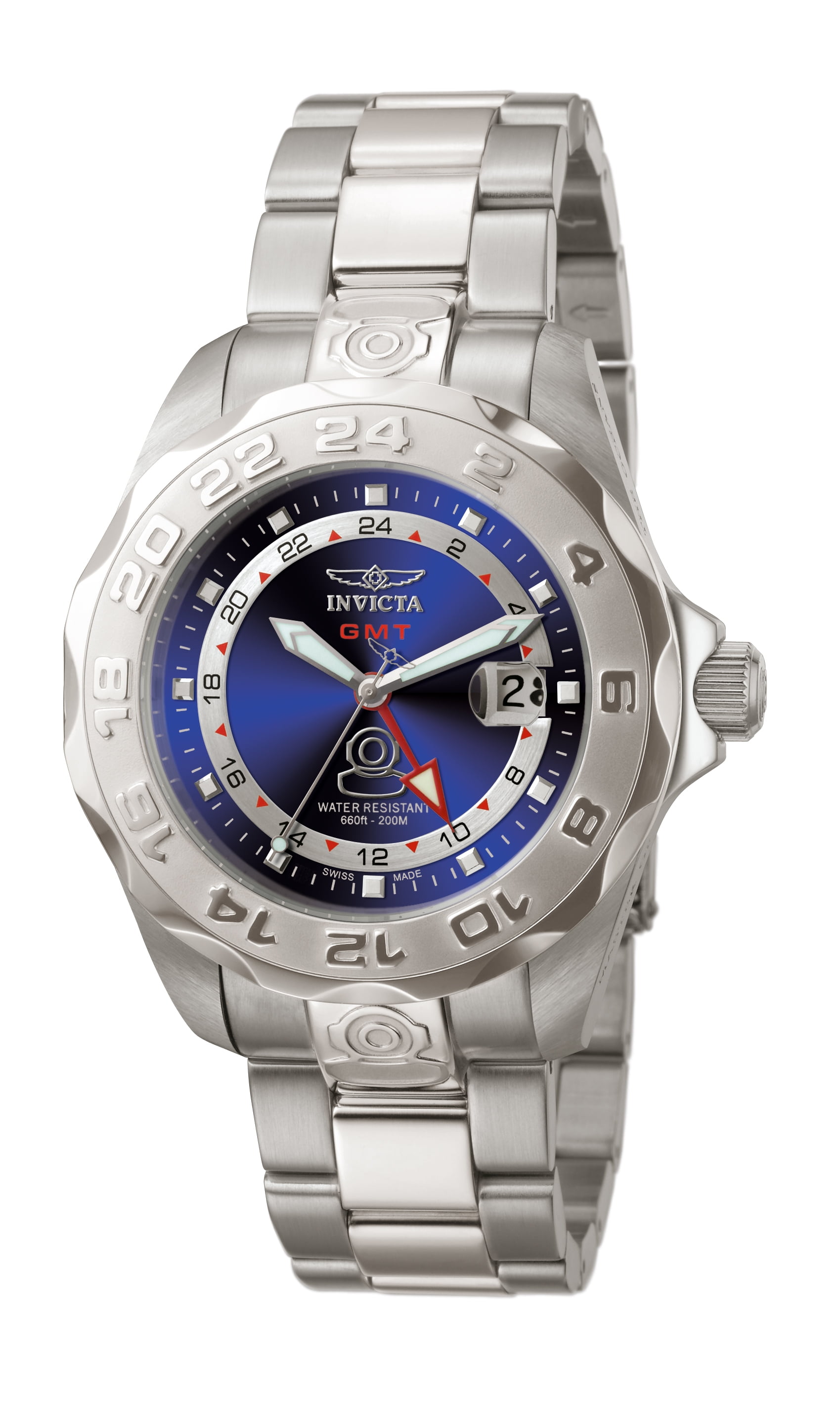 Invicta - Invicta Men's 5124 Pro Diver Quartz Gmt Blue Dial Watch ...