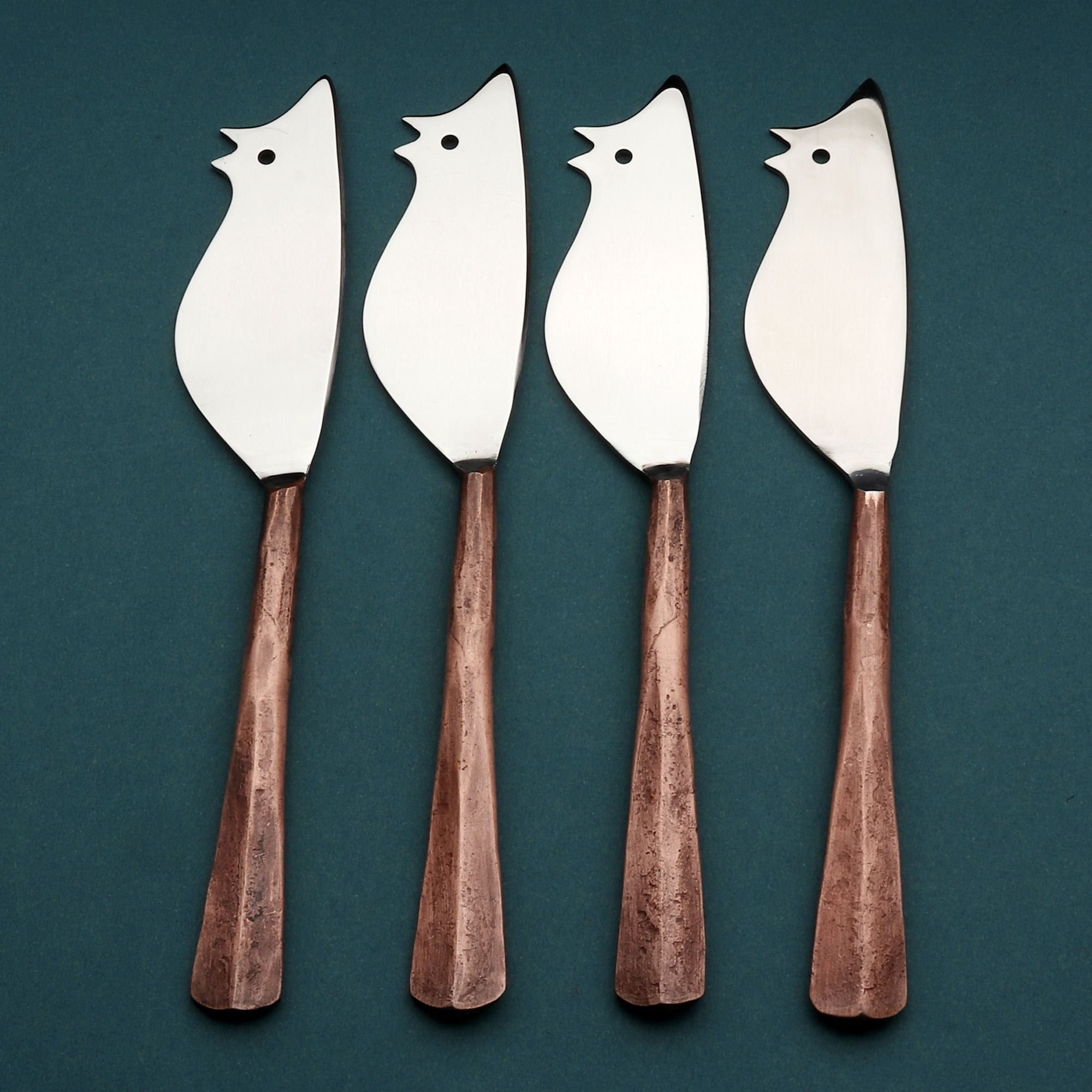 Ridge Design Copper Antique Mouse Cheese Knife 4 Pcs. Set - Walmart.com