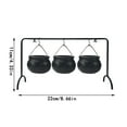 Cauldron Cauldron Set Of 3 Mini Cauldron On Rack Black Cauldron Candy ...