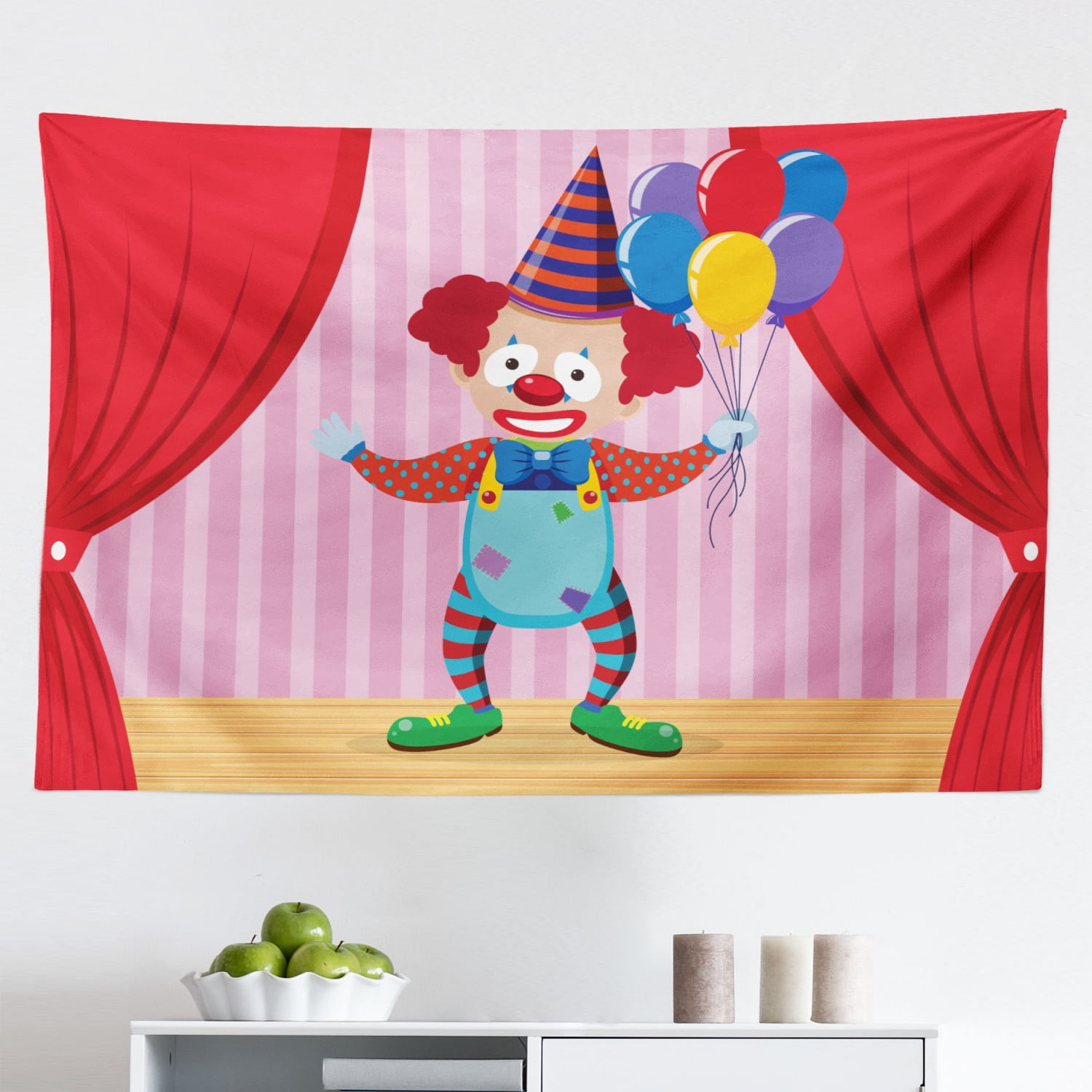 Clown Tapestry, Continuous Colorful Underwater Pattern with Tropical ...