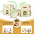 HIIMALEX Extra Large Wooden Bunny Castle House Multistory Climbing ...