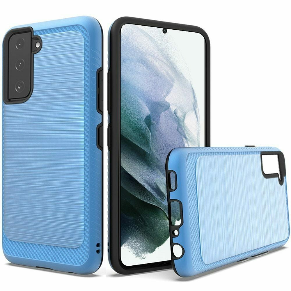 Kaleidio Case For Samsung Galaxy S21 FE 5G [Metallic Armor] Lightweight Hybrid [Shockproof] 2 ...