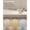 Cordless Table Lamps Rechargeable, 6000mAh Operated LED Desk Lamp ...