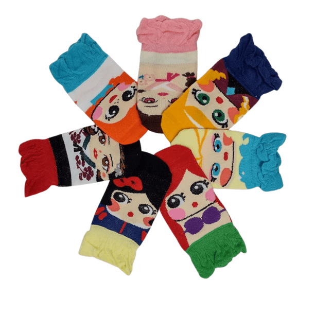 Calcetines Tines Princesas Algodón Moda Dama SET 6 Pares Mauya Calcetas ...