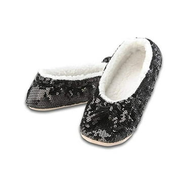 Snoozies Foot Coverings Classic Bling Ballerina Slippers Socks Red ...