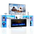TC-HOMENY Entertainment Center with Electric Fireplace & RGB ambient ...