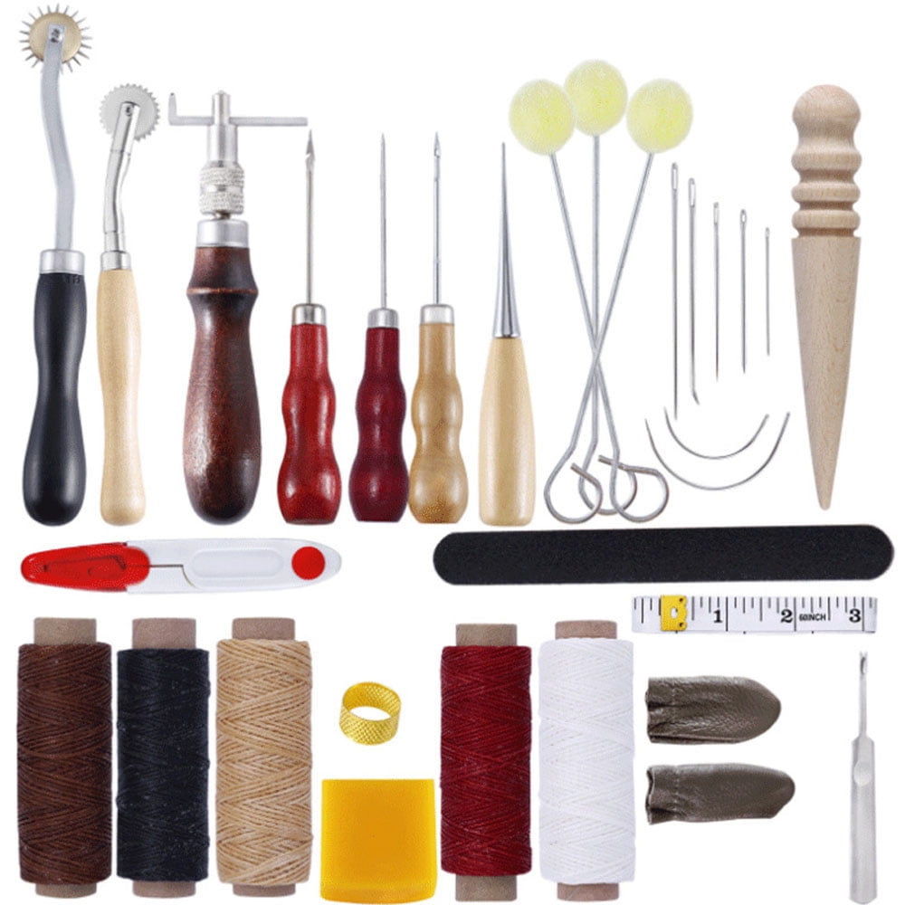 SUTENG Repair Kit, Leather Sewing Repair Kit with Sewing Thread, Large ...