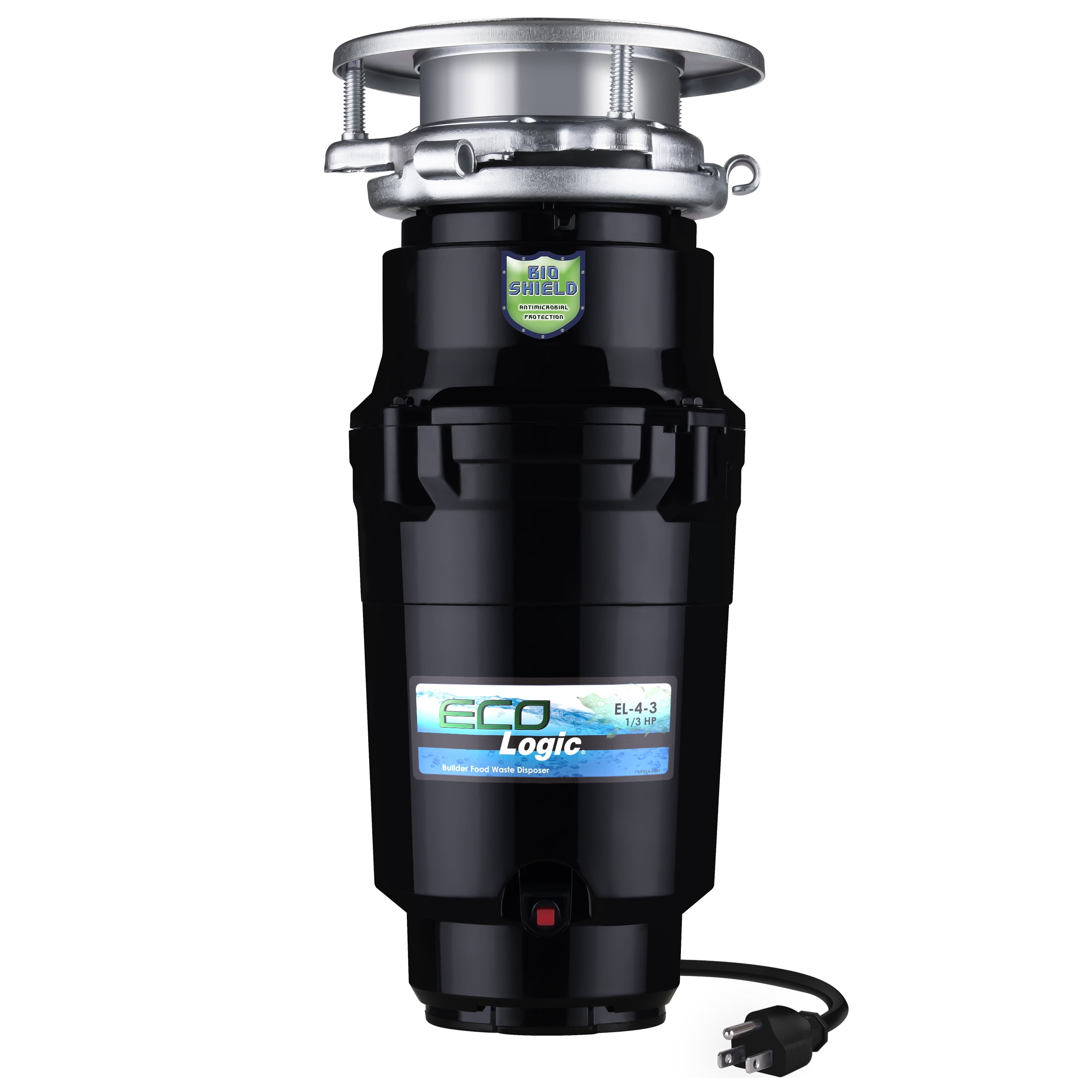 Eco Logic 1/3 HP Garbage Disposal, Continuous Feed Disposer, Attached ...
