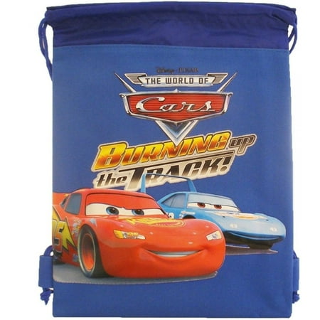 Disney Cars 10" X 14" Drawstring Backpack Heavy Duty Nylon Tote Bag ...