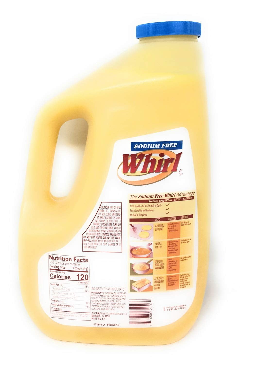Buy Whirl Sodium Free Butter Flavor Vegetable Oil, 1 Gallon Online at ...