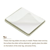 Furniture Sliders, 4Pcs 2 1/2" - Plastic Self-adhesive Square Sliding ...