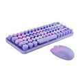 Fpwngl Wireless Retro Keyboard And Mouse Combo W Colorful Round Keys For