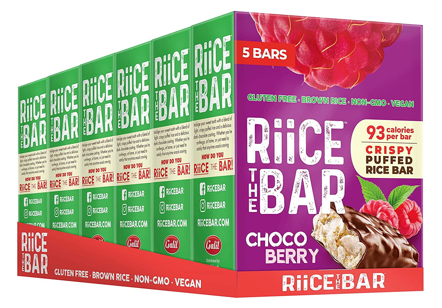 RiiCE THE BAR - Crispy Puffed Rice Bar | Real Chocolate Coated | Gluten ...