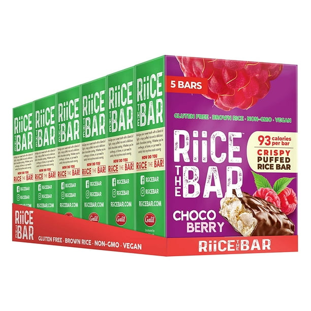 RiiCE THE BAR - Crispy Puffed Rice Bar | Real Chocolate Coated | Gluten ...