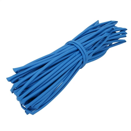 Heat Shrinkable Tube 4mm Inner Dia Blue Wire Wrap Cable Sleeve 20 ...