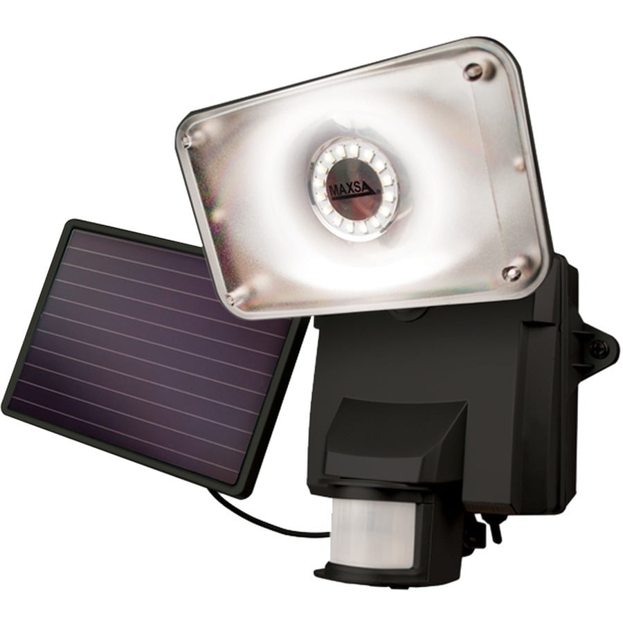 Maxsa Motion-Activated Solar Led Security Flood Light, Black, 44641 ...