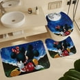 Mickey 4pcs Shower Curtain Set Cute Mouse Catoon Bathroom Decor With