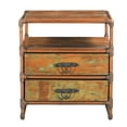 Eclectic Reclaimed Wood And Copper Pipes Repurposed 22" Wide Nightstand ...