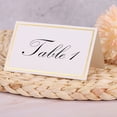 32Pcsd Table Signs, Place Cards with Gold Border for Table at ...
