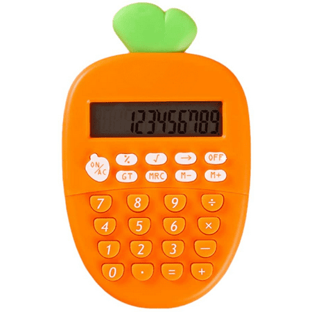 Desktop Calculator 12 Digit, Kawaii Mini Kids Calculator Cute Carrot ...