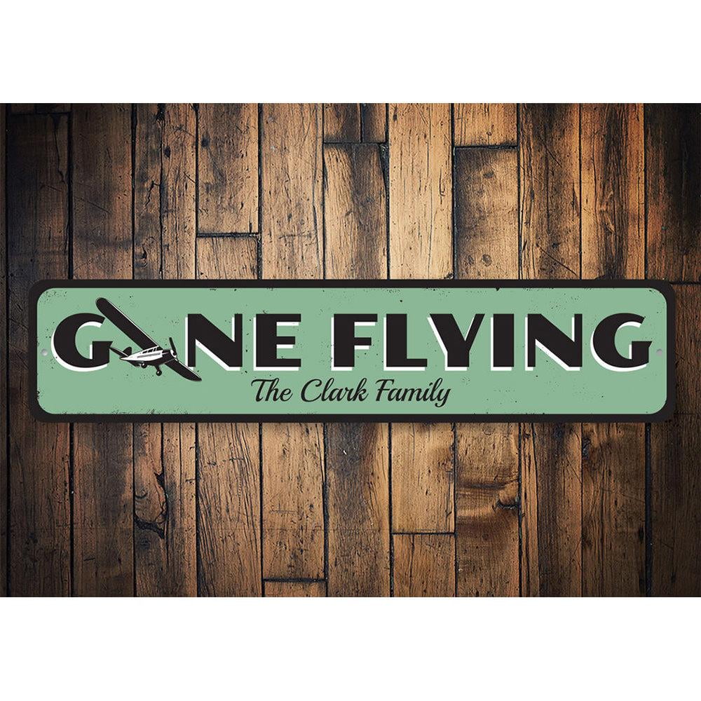Gone Flying Novelty Decor, Metal Wall Sign - 4x18 Inches - Walmart.com