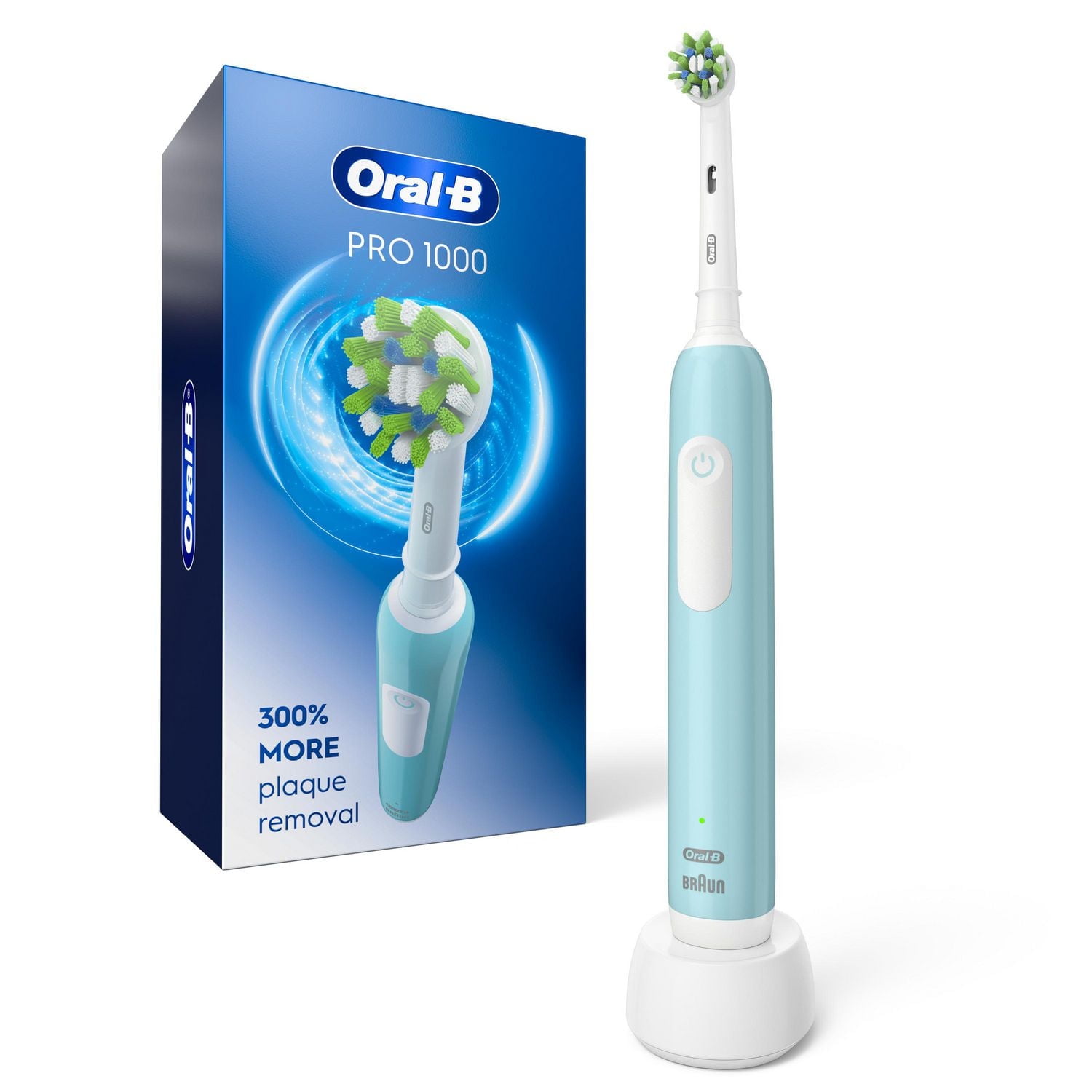 Oral-B Pro 1000 Electric Toothbrush with (1) Brush Head, Rechargeable ...